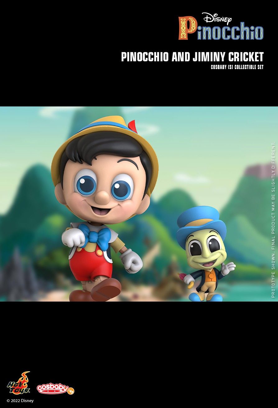 Hot Toys : Pinocchio - Pinocchio & Jiminy Cricket Cosbaby (S) Set